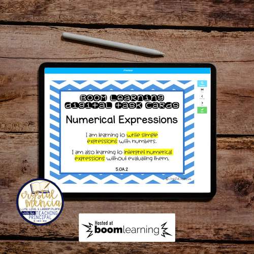 Writing Numerical Expressions Boom Cards™ | Digital Math Tasks for 5th ...