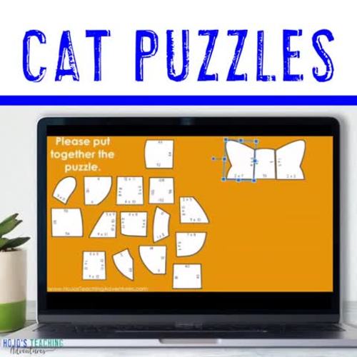 Division Cat Puzzles | Halloween Math Worksheet Alternatives, Games ...