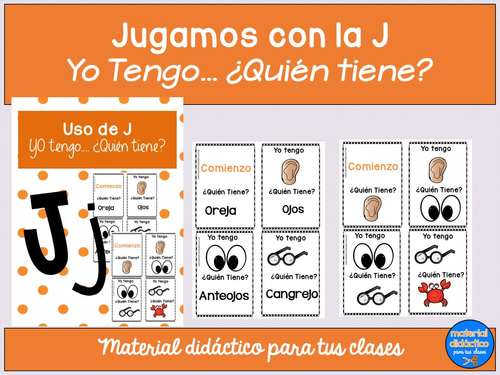 La letra J, Yo tengo...¿Quién tiene? 2021 | Pack de Juegos| Spanish ...