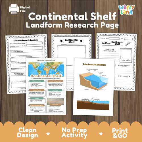 Continental Shelf Landform Research Project | Ocean Geography Science ...