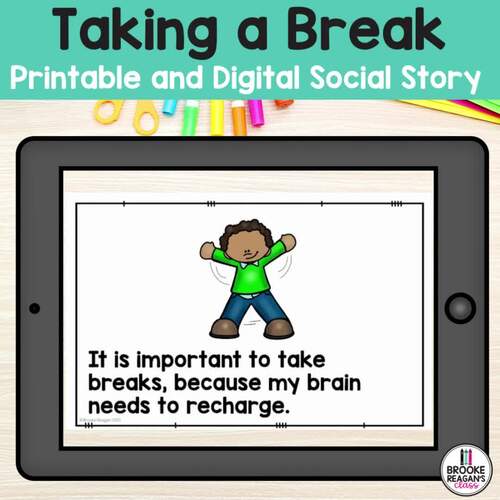Social Story: Taking a Break {Break Pass} by Brooke Reagan | TPT