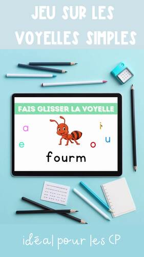 French phonics Blending sounds | Sons voyelles simples BOOM CARDS