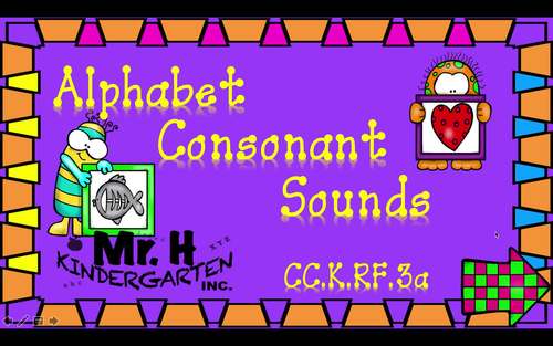 Alphabet Consonant Letter Sounds (Interactive Powerpoint!!) Always $1.00!