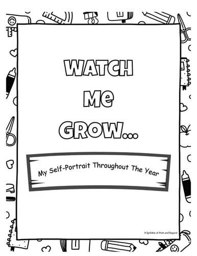 Monthly Self Portrait Assessment Book Parent Conference Keepsake Tool