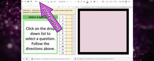 PIXEL ART (TC): Parallel Lines cut by Transversal (Level 2 - 2 Versions)