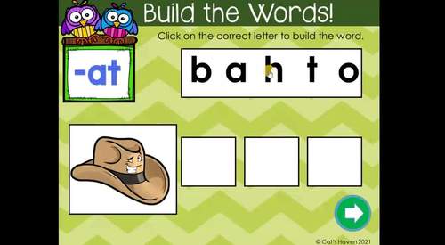 CVC Word Games (SHORT VOWEL A) | Interactive PowerPoint Slides by Cat's ...