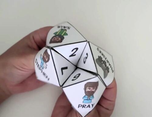 Stephen Bible Cootie Catcher Craft for Sunday School or Homeschool