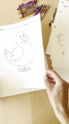 Farm Tracing Worksheets Educational Preschool Worksheets Farm Animals ...