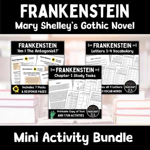 Frankenstein MINI BUNDLE of Resources for Mary Shelley's Novel by ...