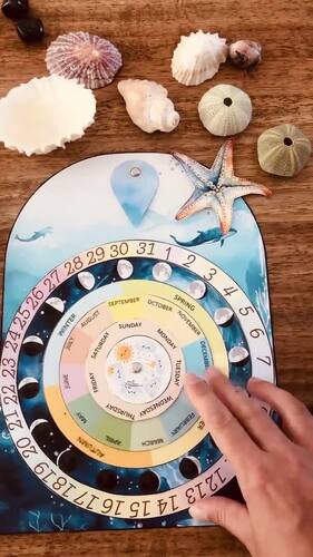 Ocean Theme Wheel of the Year Printable | Seasonal Calendar for Kids ...