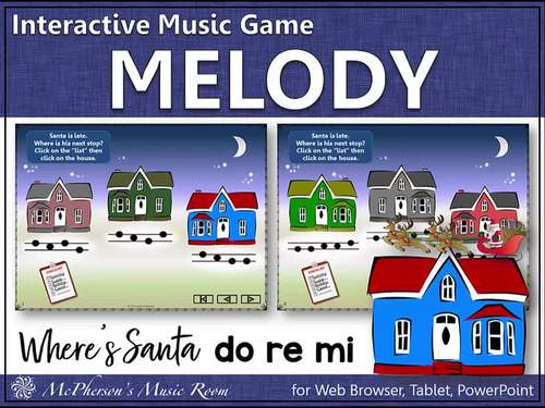 Christmas Music Activity Solfege Winter Music Game Do Re Mi {Where's Santa}
