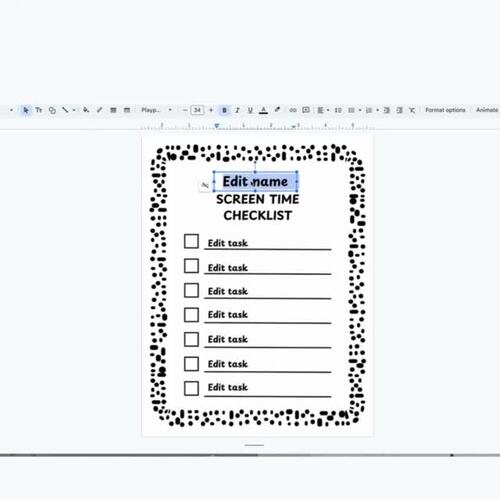 Screen Time Summer Checklist W/ Task Ideas Grouped By Age & Behavior ...
