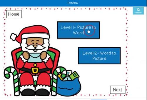 Christmas CVC Word Matching Boom Cards by One Of A Kind Kids | TPT