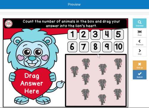 Kindergarten Count To 10 Valentine's Day Theme Digital Boom Cards™ Math ...
