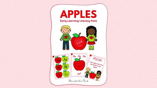 Pre K Apple Literacy Centers by Starskills | TPT
