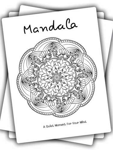 V.1 Mandala Mindfulness stress relief coloring pages,Adults & Kids ...