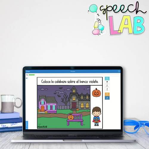Boom Cards Prepositions of Place / Preposiciones de Lugar by Speech LAB