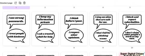 Super Digital Citizen Internet Safety Bulletin Board by 3D Tech Teacher