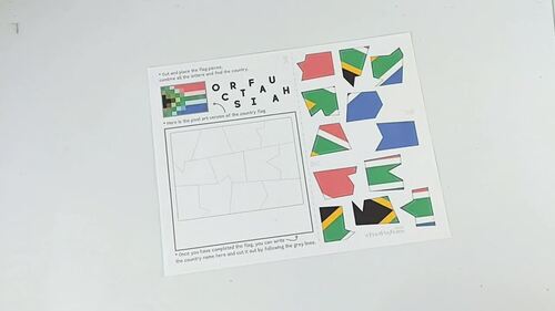 African Country Flags Puzzle Craft for Geography and African Heritage ...