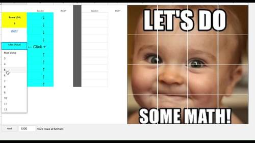 Mystery Math Memes - Integer Multiplication & Division (fill in the blank)