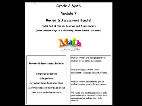 Grade 2, Math Module 7 REVIEW & ASSESSMENT (PDFs, Microsoft Word ...