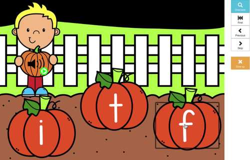 Fall Lowercase Letter Names Recognition Boom Cards | TPT