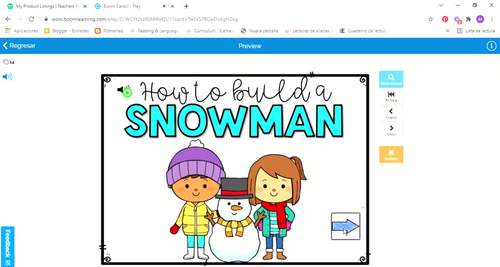 Boom Cards Winter: How to build a snowman | Sequencing by Ms Herraiz
