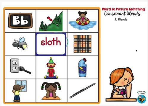 L Blends Game Boom Cards by Busy Bee Studio | TPT