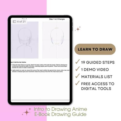 Intro to Drawing Anime Guide | East Step-by-Step Anime Art Lesson | PDF