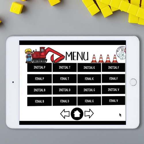 Construction Zone Game for Early Articulation-Boom Cards for Speech Therapy