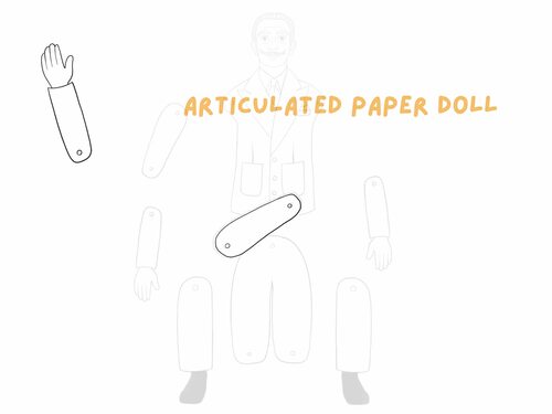 Salvador Dali articulated paper doll - print, color and cut | TPT