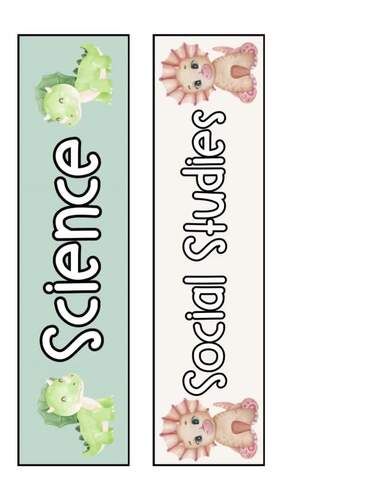 Dinosaur Themed 10 Drawer Rolling Cart Labels w/ Editable Rolling Cart ...