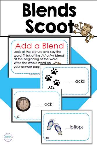L Blends and R Blends Phonics Scoot Task Card Games | TPT