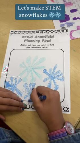 S.T.E.M Snowflakes | Snowflake PowerPoint and Activity | Winter Challenge