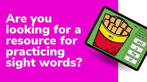 French Fry Sight Words 1-25 Boom Digital Task Cards by Fiddleheads