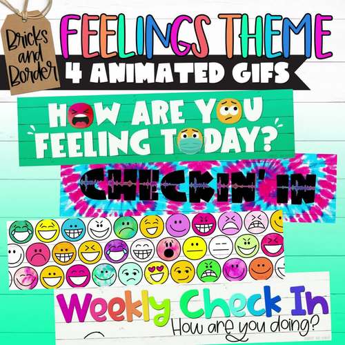 Animated Google Classroom Headers Feelings Gifs by Bricks and Border