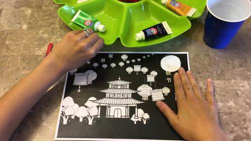 Mandarin Chinese Moon Festival art projects 中秋节创意美工活动 by Fun fun teaching