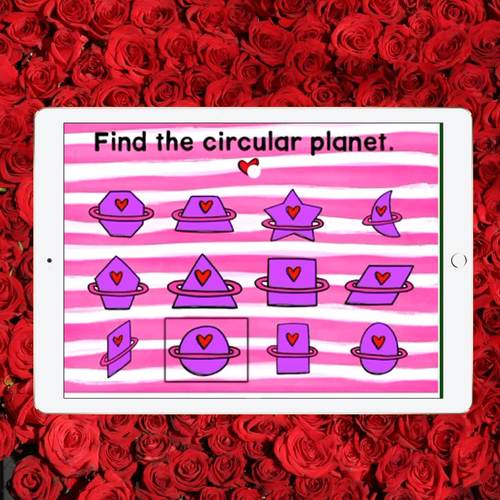 Find the Valentine Shapes | BOOM CARDS with audio | CIRCLE | TPT