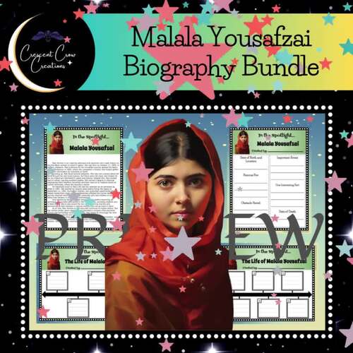 Malala Yousafzai Biography: Informational Text, Bio & Timeline Graphic ...