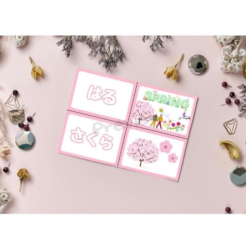 Japanese: Spring Matching game by Kaikai Japanese | TPT