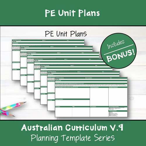 V9 Australian Curriculum HPE Unit Plan Templates - F-Year 6 Bundle Pack