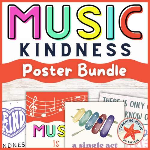 Music Kindness Posters | Musician Positive Classroom Decor Bulletin Board