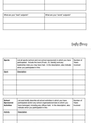 Student Academic Resume for the avid learner l Great College Elective Final