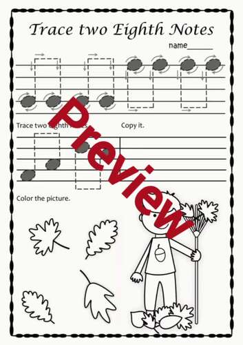 Music Notes Tracing Worksheets | Treble, Bass & Alto Clef, Notes ...