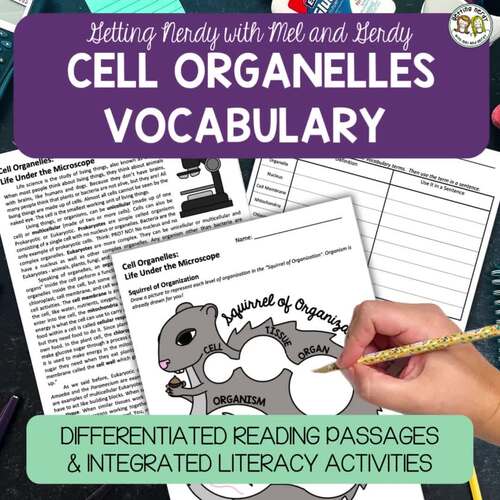 Cells | Cell Organelles Vocabulary Differentiated Science Reading Passage