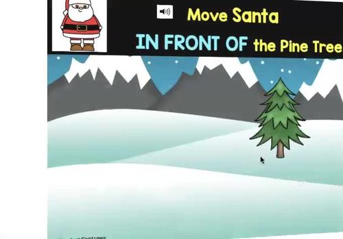 Boom Cards POSITIONAL WORDS PREPOSITIONS Christmas Activities with Santa