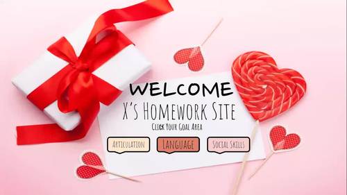SLP Google Forms Monthly Homework Bundle-February by TouchofTechSLP