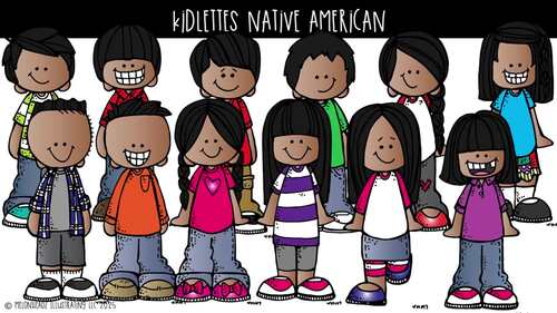 Kidlettes clip art, Native American clip art COLORED Version | TPT