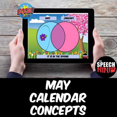 May Calendar Concepts Boom Cards by The Speech Ninja | TpT