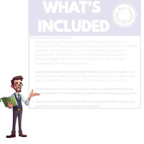 FIRST YEAR TEACHER ULTIMATE CHECKLISTS PRINTABLES: 13 Checklists 30 Pages